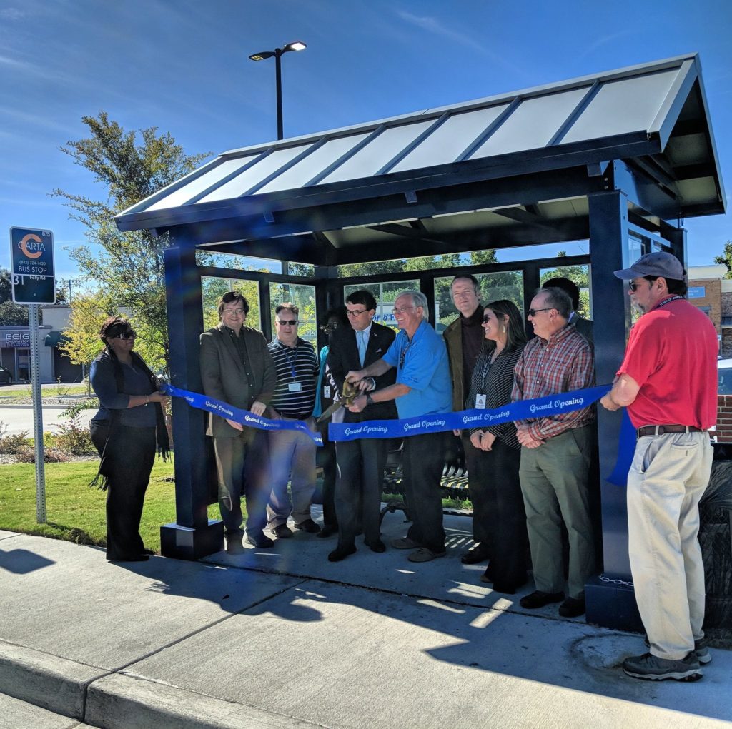 CARTA, Town of James Island Cut Ribbon on Camp-Folly Bus Stop Shelter ...