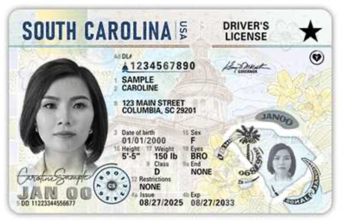 South Carolina DMV Releases New Drivers License Design - Charleston Daily